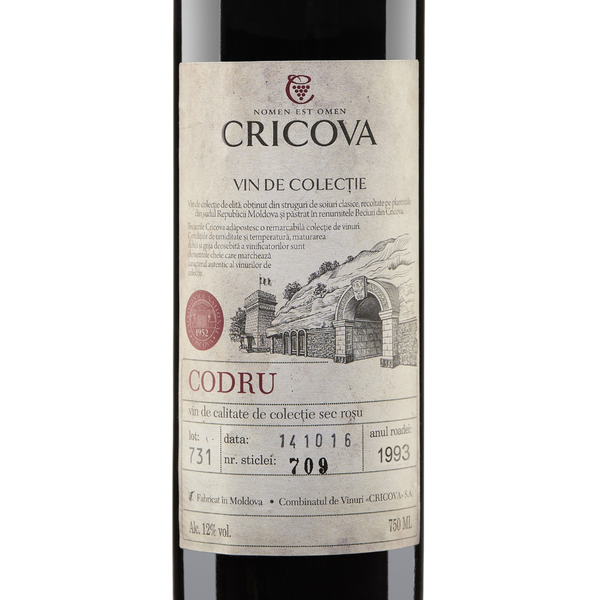 Vinho Tinto Cricova Codru Colectie 1993 750ml